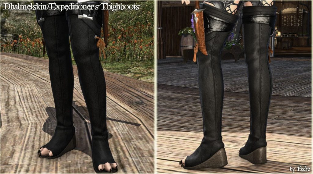 Dhalmelskin and Expeditioner's Thighboots (The New Viera Feet) - ff14 Mods