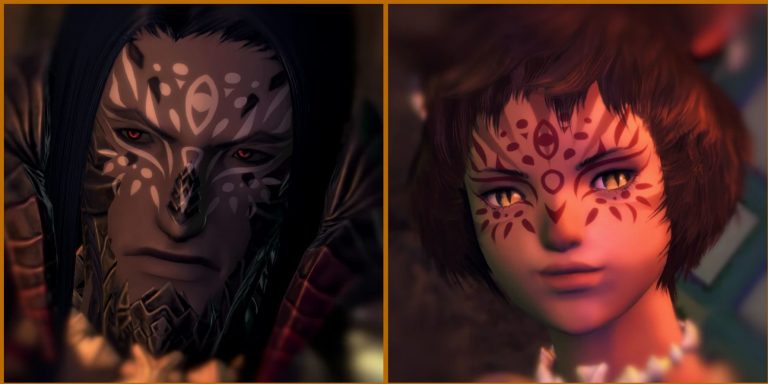 Flame of the Lotus (Face Paint 19) - Yanxia Collection - ff14 Mods