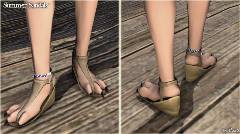 Summer Sandals (The New Viera Feet) - ff14 Mods