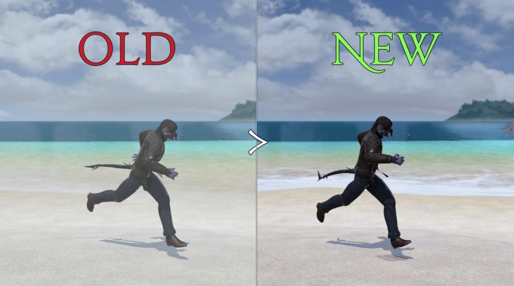 Au Ra Male Walk-Run-Sprint to Miqo'te Male Animations (Excluding Jump ...