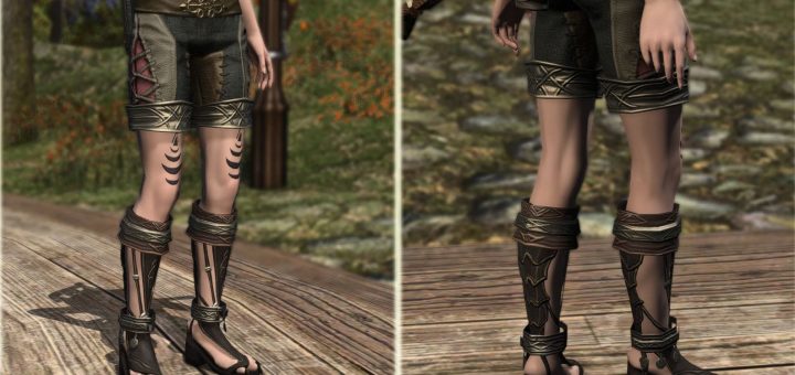 Summer Sandals (Anatomically Correct hrBody) - ff14 Mods